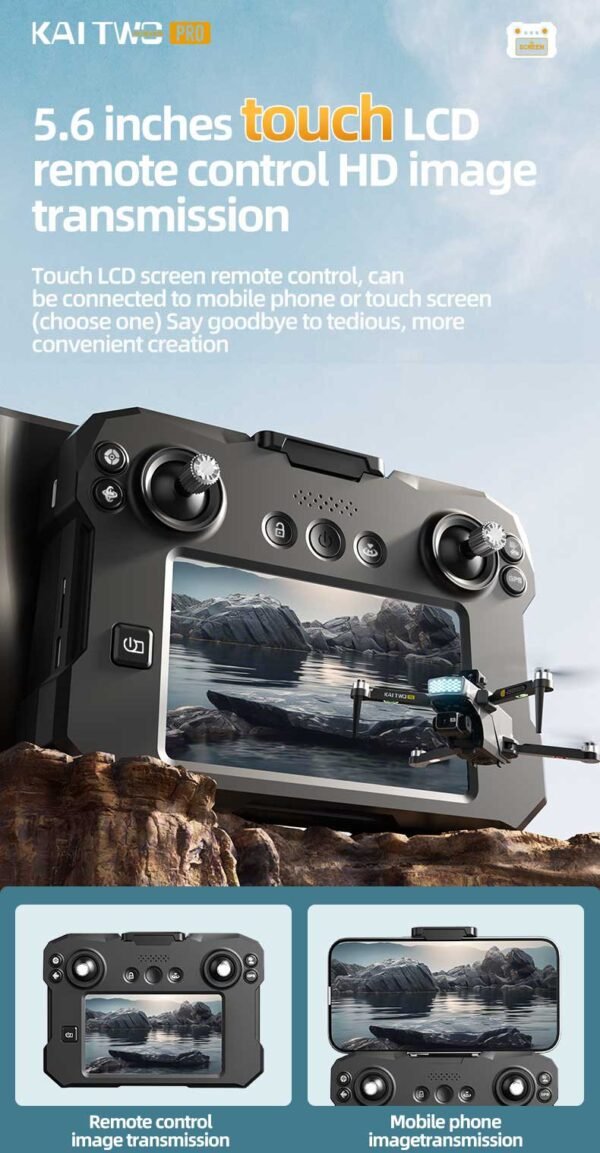 KAI TWO Pro Drone GPS 8K 3-Axis Gimbal Camera Brushless Obstacle ...